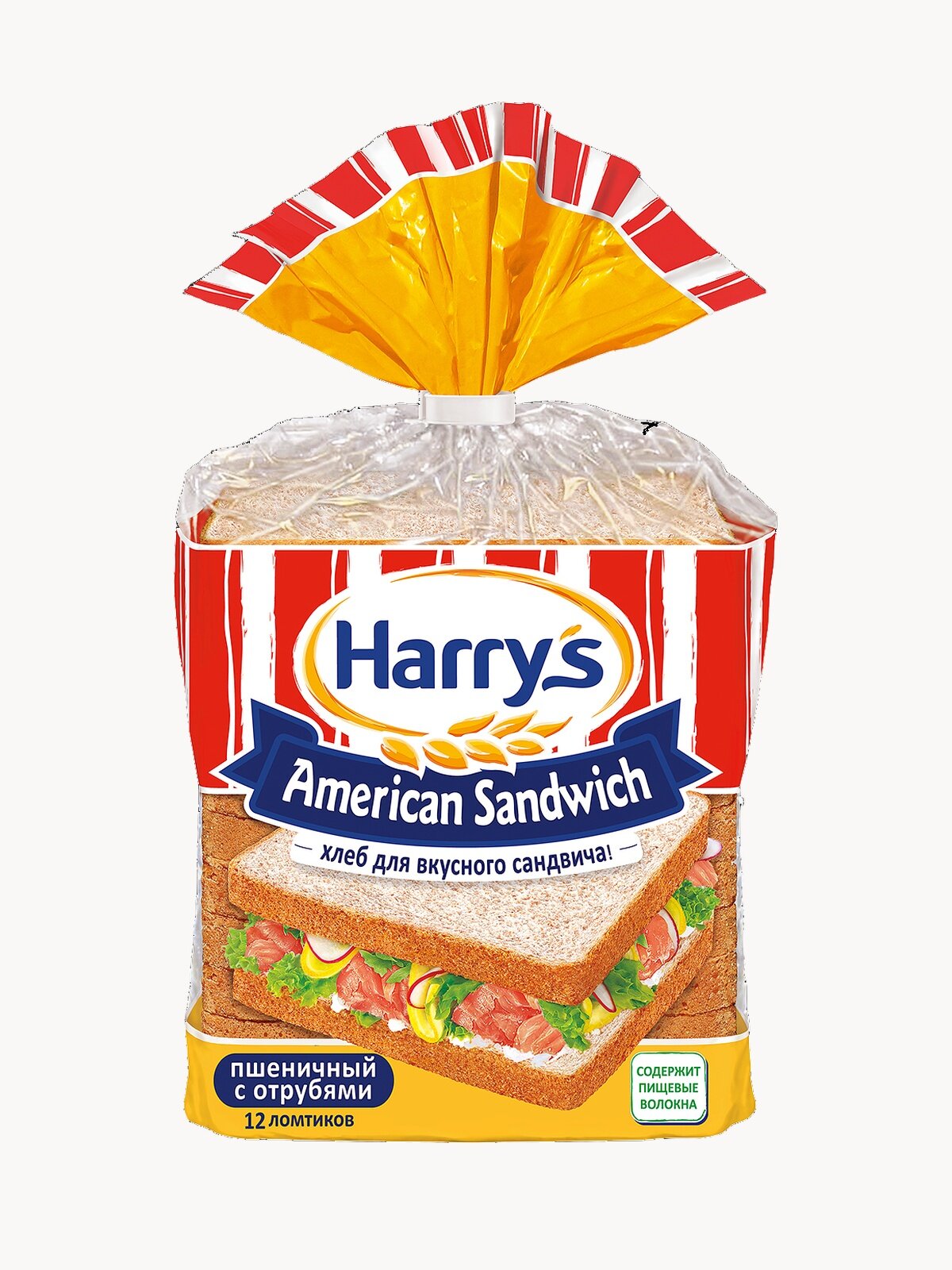 Хлеб Harry's для сэндвича пшеничный с отрубями 515г