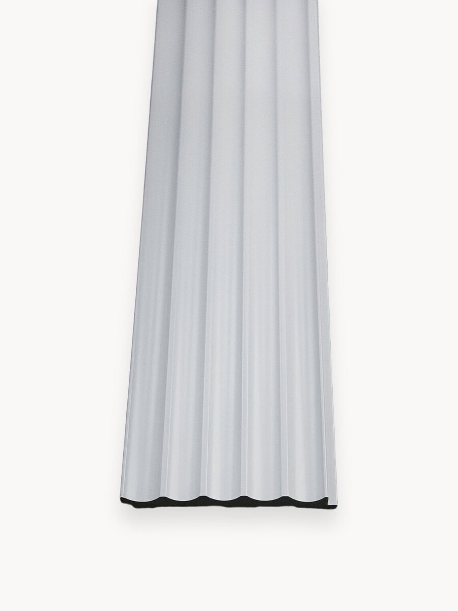 Декоративные стеновые панели из дюрополимера Paolo Arte Konture (Паоло Арте Контур) для внутренней отделки стен, 147х13х2700 мм, Kr220SP-11 белый глянец