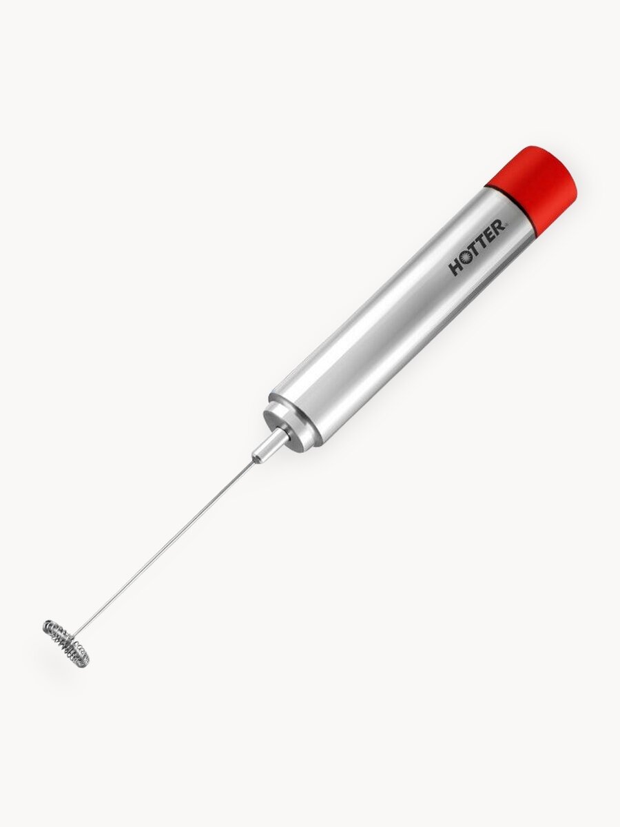 Ручной капучинатор-вспениватель для молока HOTTER KDL-809, красный