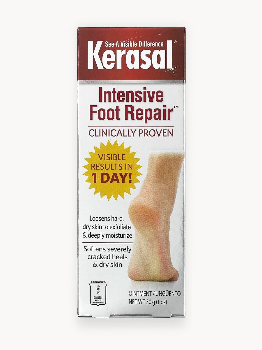 Kerasal, Intensive Foot Repair, мазь для интенсивного восстановления кожи стоп, 30 г