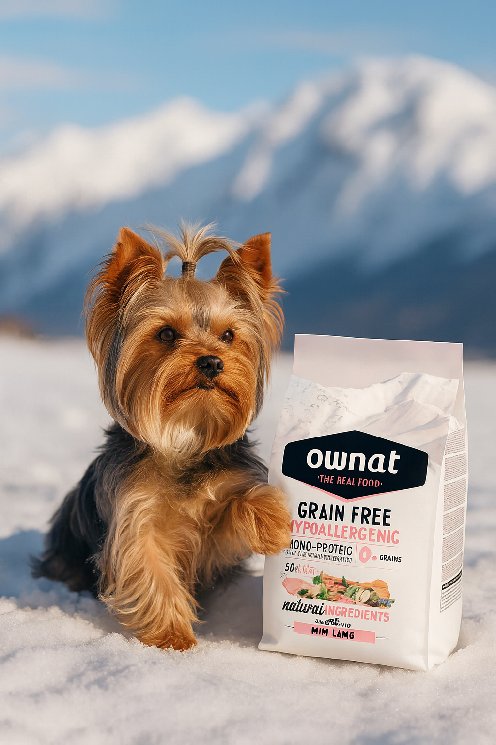 Корм Ownat Grain Free Mini Lamb, для собак, гипоаллергенный, для здоровья кожи, 1кг