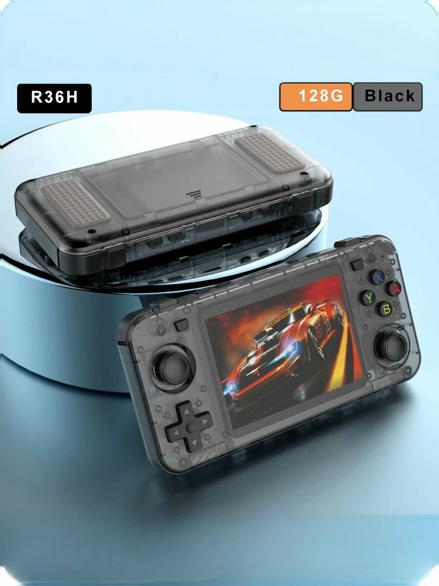 R36H ретро портативная видеоигровая консоль 3,5 дюймовый экран IPS 10000+ игр эмулятор ARKOS для PS1/PSP/DC/N64/SS