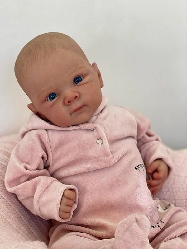 48 см полностью силиконовая виниловая кукла-реборн для девочек, голубые глаза, Reborn Bettie