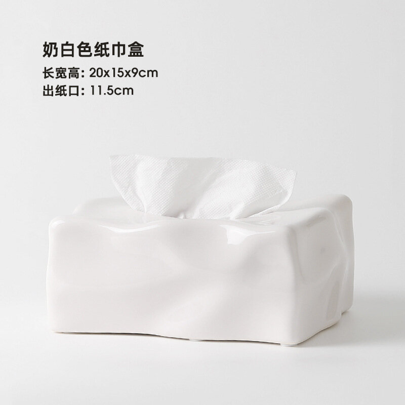 Водонепроницаемая керамическая коробка для салфеток в стиле крема, легкий роскошный декор для гостиной, современный простой обеденный стол, коробка для салфеток, диспенсер для салфеток