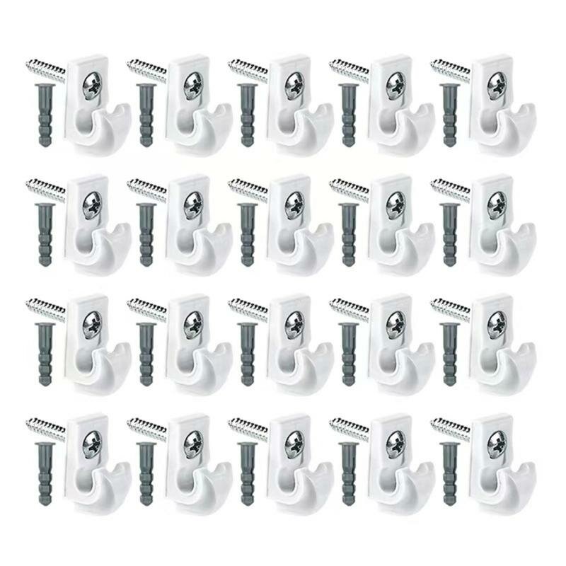 Потолочные крючки для гирлянд и украшений, 20 шт, Белый