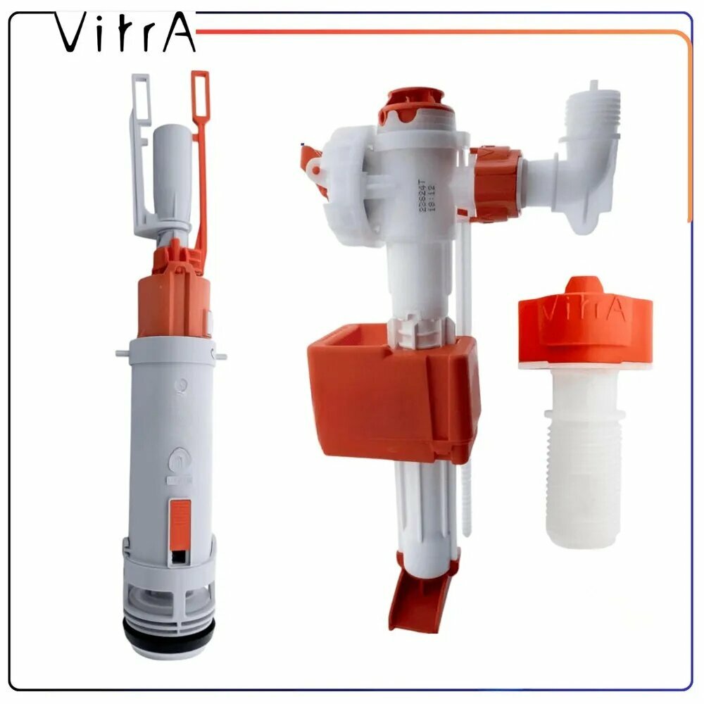 VitrA 436317YP + 426185YP Комплект внутренней арматуры для встроенного резервуара (3/6 л)