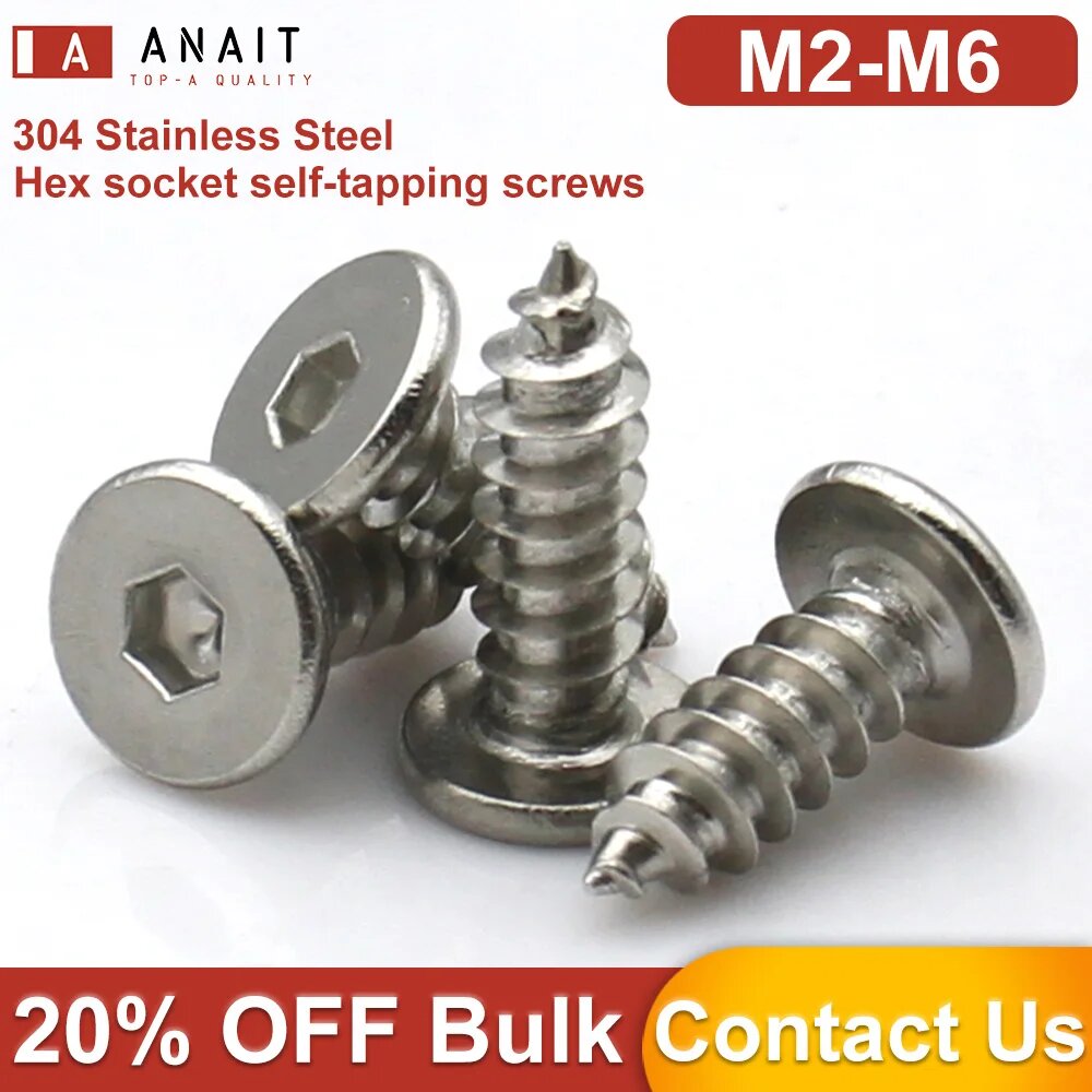 Саморезы GUOHE нержавеющая сталь 304 М2-М6 M4 x10pcs, 16mm