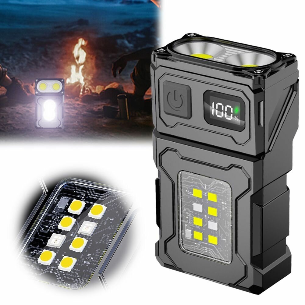 Фонарь с возможностью крепления на каску, 1200 мА ч