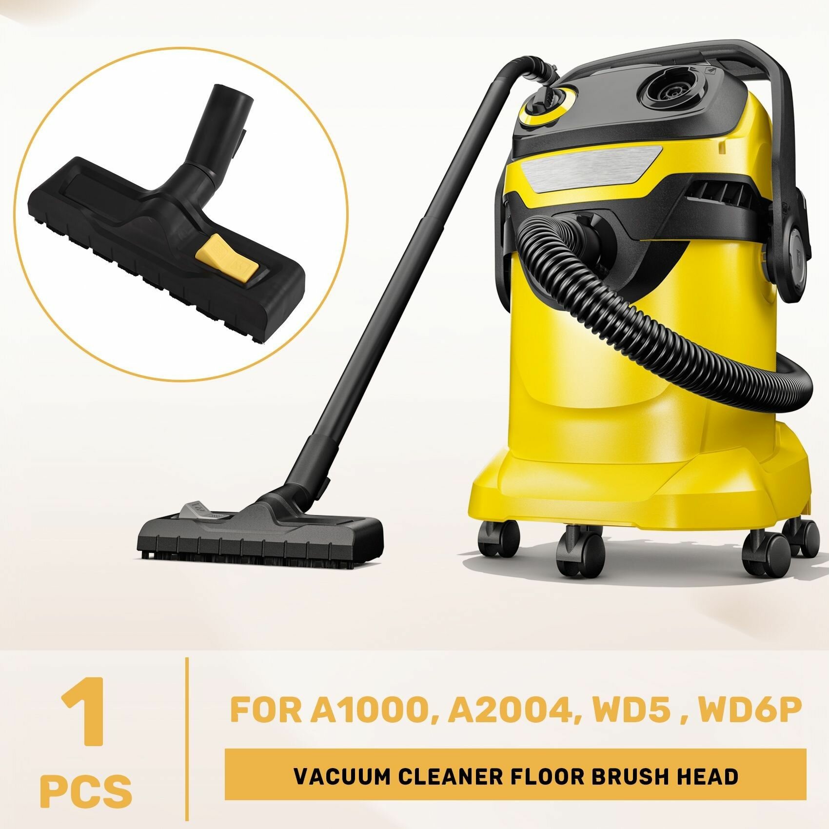 Многофункциональная насадка для пола, совместимая с пылесосом Karcher SE5 SE6 WD2 WD3 WD4 WD5 WD6 WD6P WD7 (35 мм)