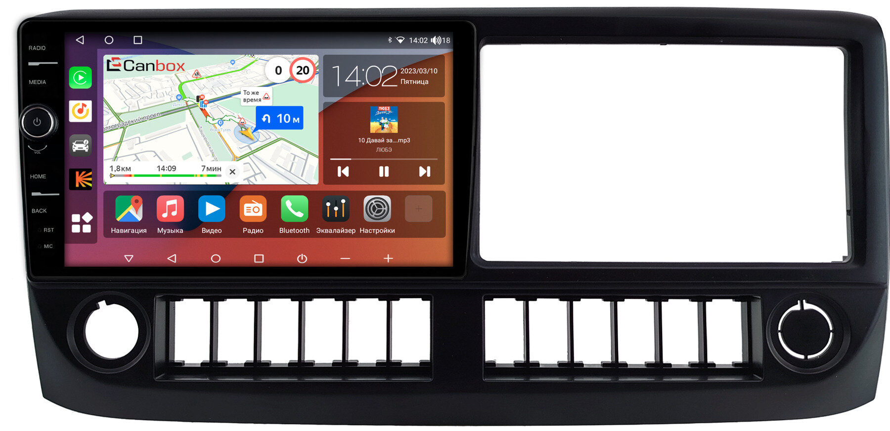 Штатная магнитола Foton Aumark (BJ, S85, S100, S120) 2017-2025, Ollin 2023-2025 Canbox H-Line 7842-9-0796 Android 10 (4G-SIM, 4/32, DSP, QLed)