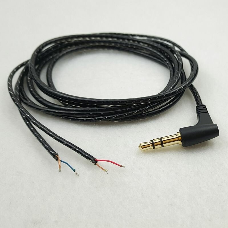 Кабель для самостоятельного ремонта наушников, шнур для замены наушников, проводник из LC-OFC, разъем 3,5 мм с гибким штекером