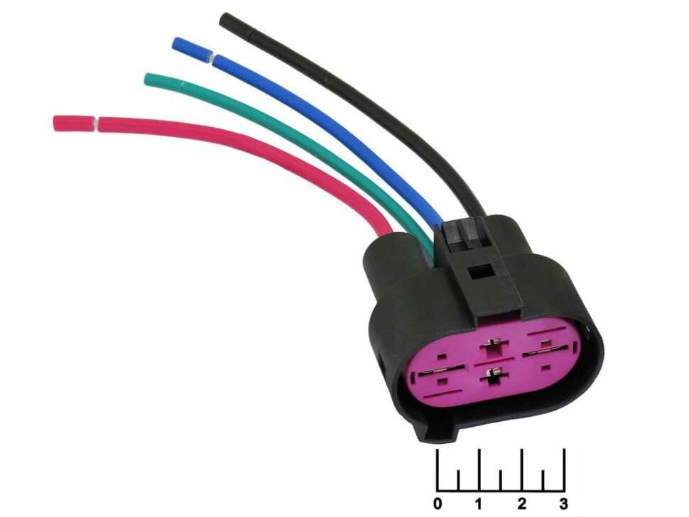 Разъем 4pin гнездо на проводе 1J0906232 Cargen (AX6504)