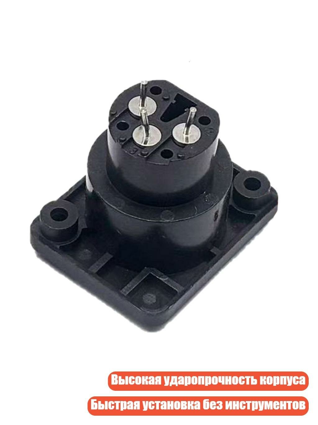 Аудиоразъём 3-контактный прямой панельный, Женская тонкая игла