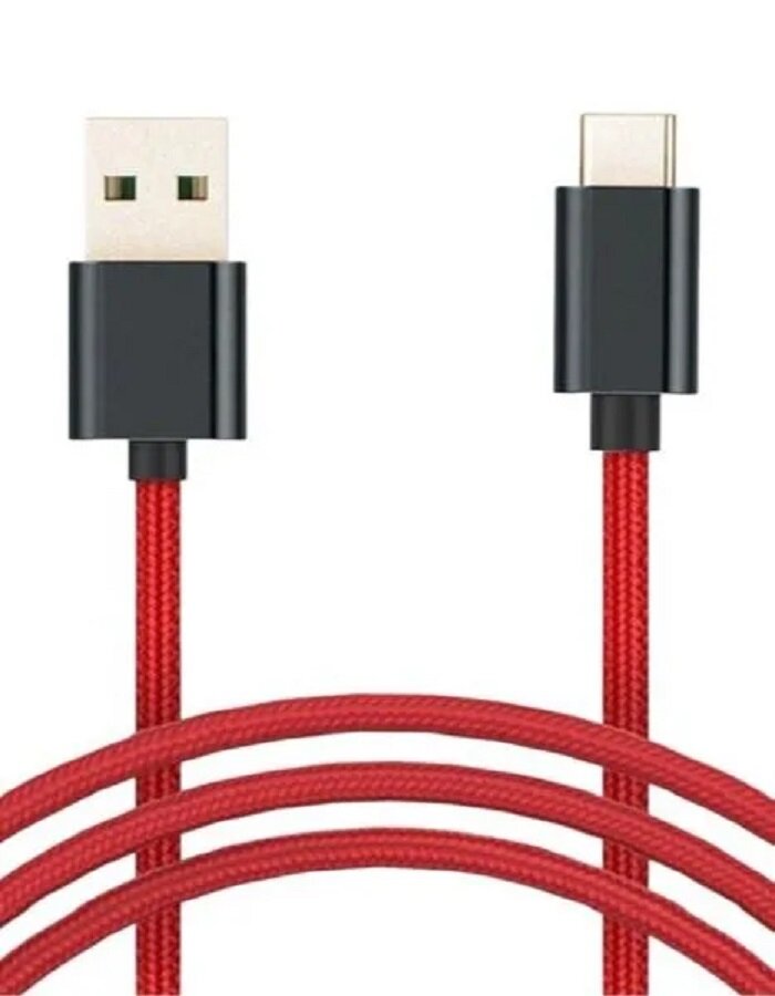 Кабель зарядный Xiaomi Mi Braided USB Type-C Cable Red 100 см, для передачи данных, красный
