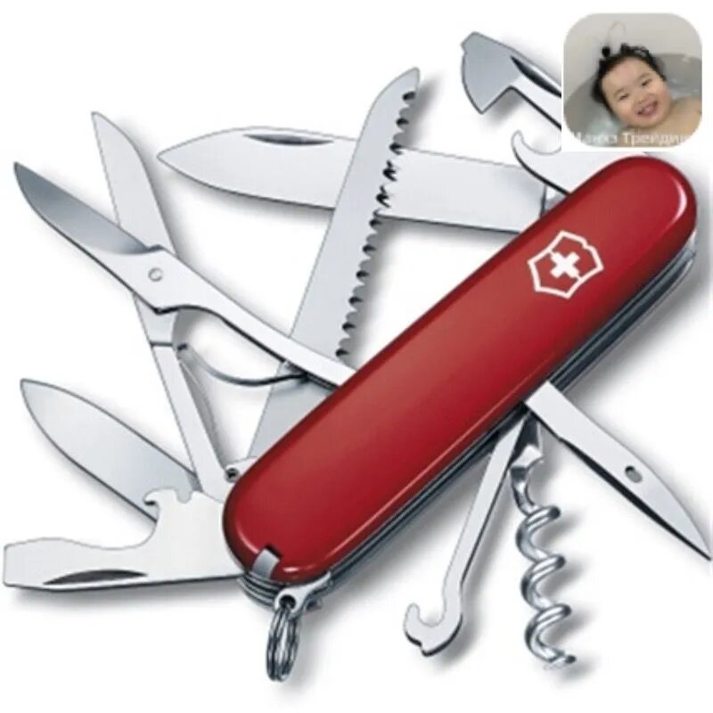 Нож перочинный Huntsman 91mm (15 функций) VICTORINOX 1.3713