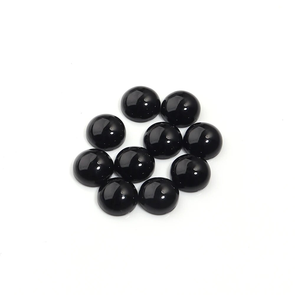 Кабошоны из черного агата diycabochon 5/10 шт. 6mm (10pcs)