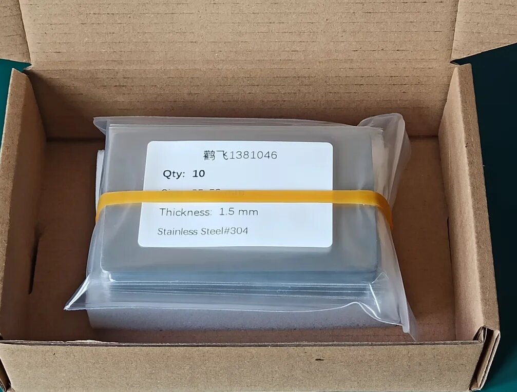 Металлические визитки STORKFLY из нержавеющей стали 1.5 мм 10 pieces