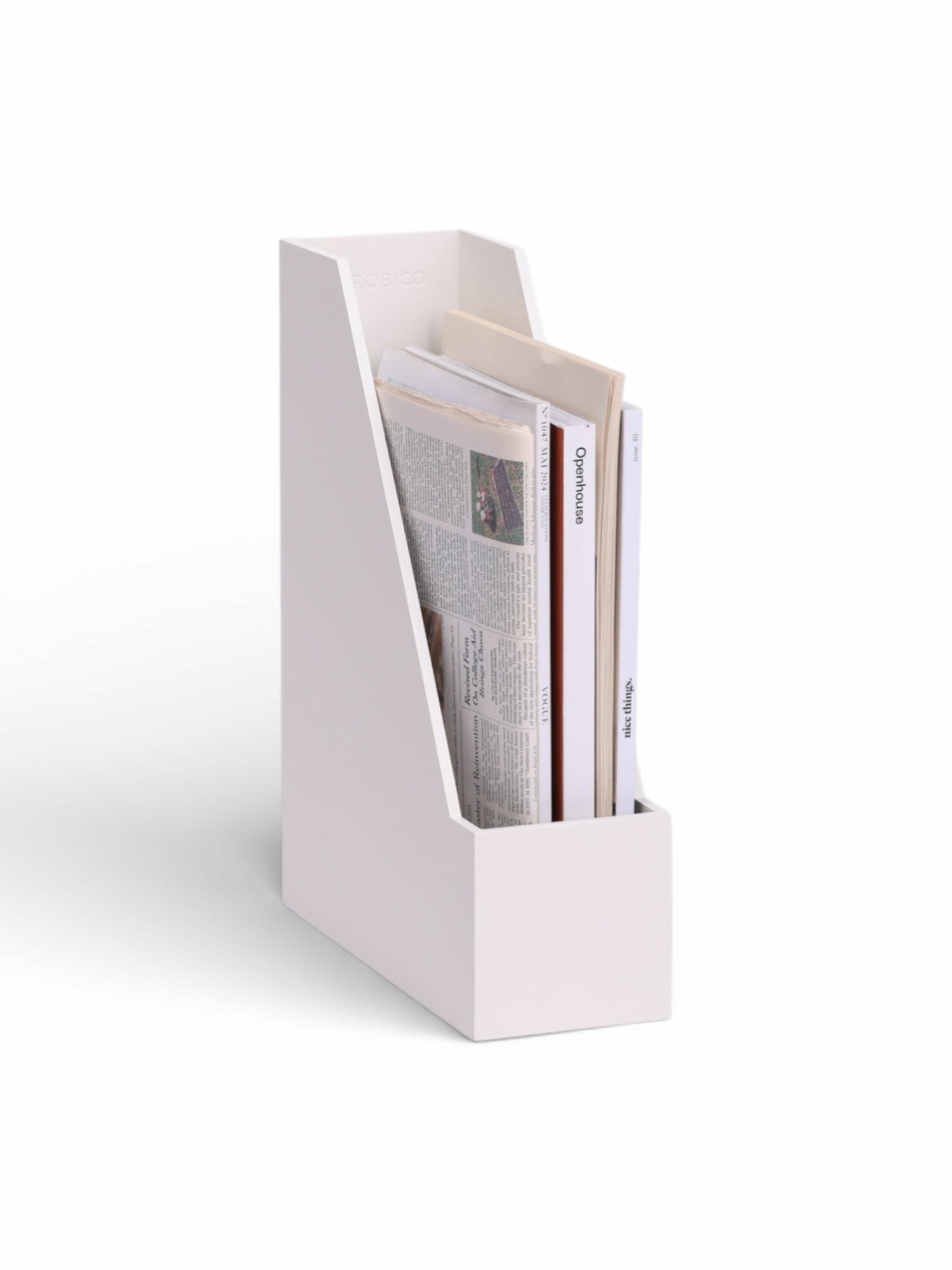 Лоток для бумаг вертикальный A45, дерево, цвет белый