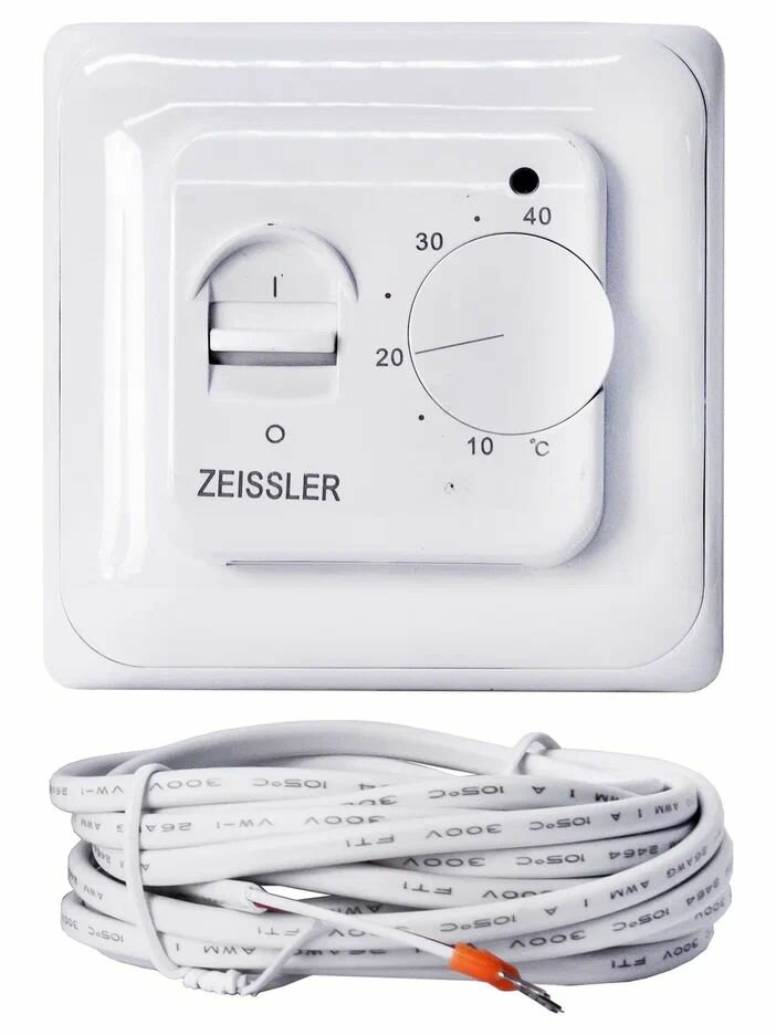 Термостат комнатный с датчиком водяного тёплого пола 3м. 220В/16А, TIM, M5.716