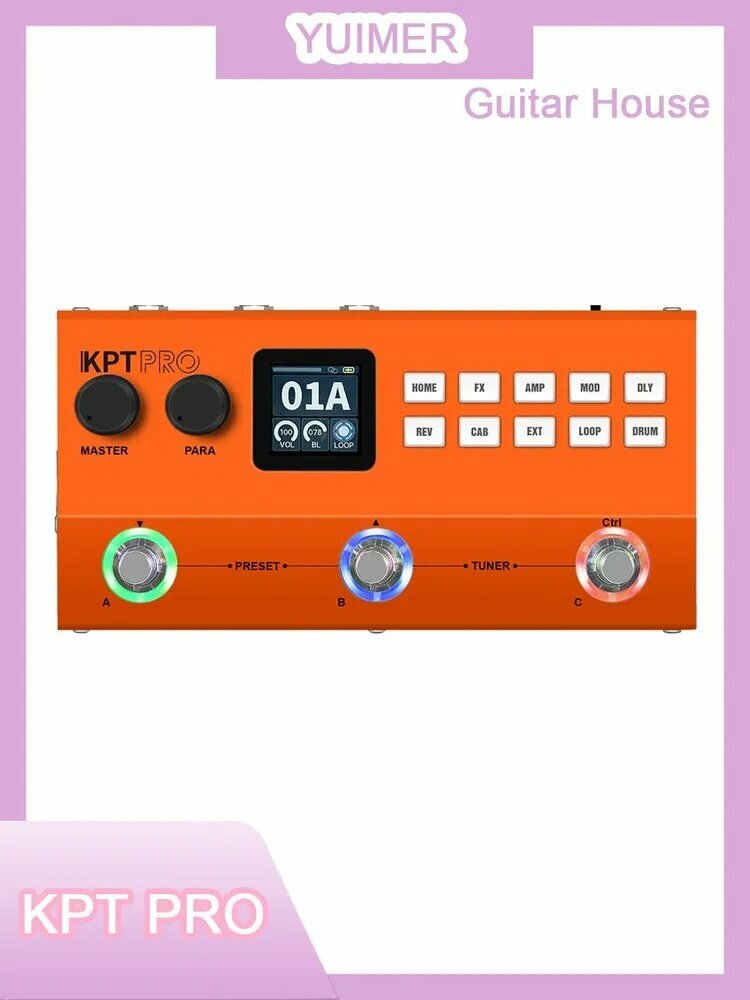 Yuimer KPTPRO Многофункциональный процессор эффектов для гитары/баса, задержка, реверберация, M-VAVE Tank-G Upgrade, TANK MINI все от одного производителя.