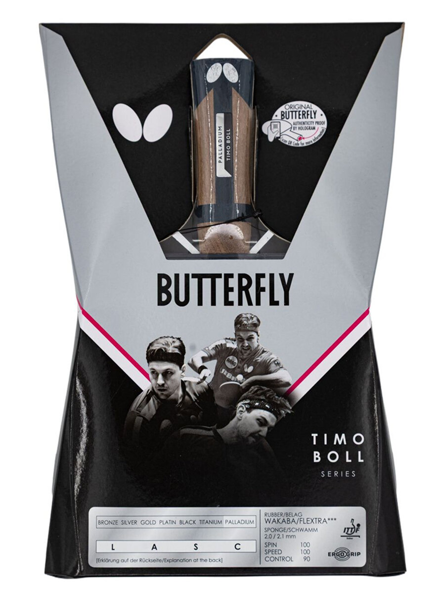 Ракетка для настольный тенниса Butterfly Timo Boll Palladium, FL/CV