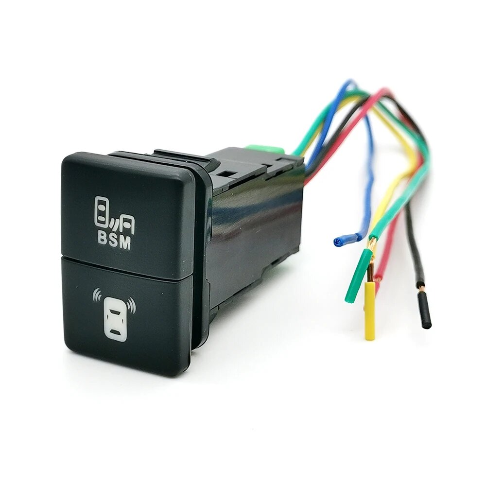 1 шт. двойной переключатель светодиодных противотуманных фар, радар, кнопка включения BSM and radar