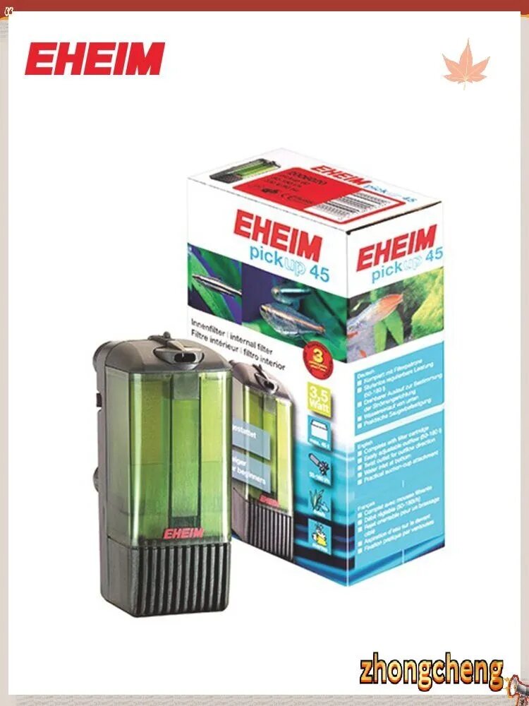 Eheim фильтр для аквариума pickup 45 внутренний для биологической очистки, 180 л/ч, губка, 3.5 Вт, зеленый