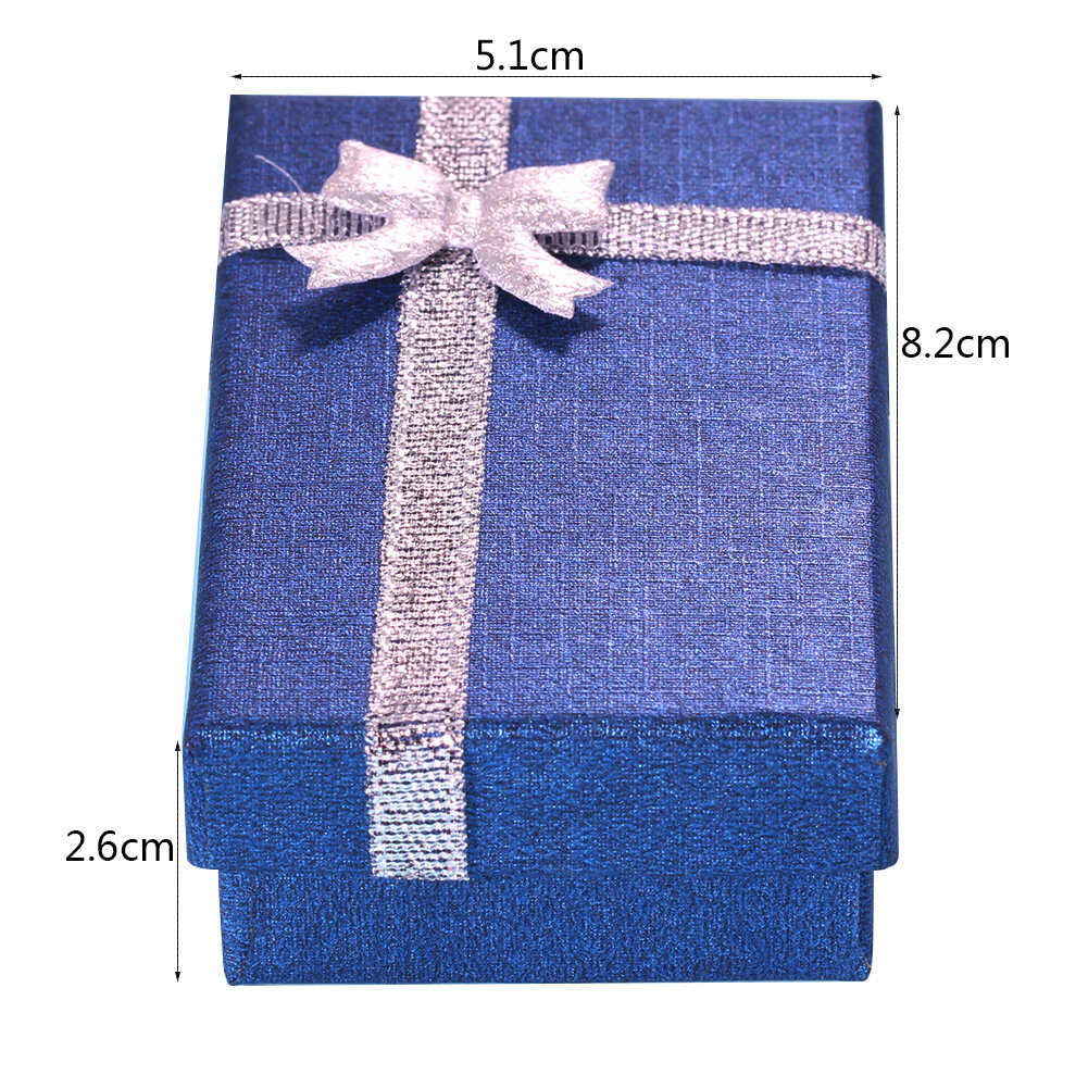 Элегантная шкатулка для ожерелий, браслетов, серег и колец - 8.2см х 5.1см х 2.6см, темно-синяя