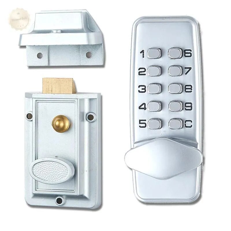 Кодовый Замок На Калитку из высококачественного сплава с хромированной поверхностью, серебристый