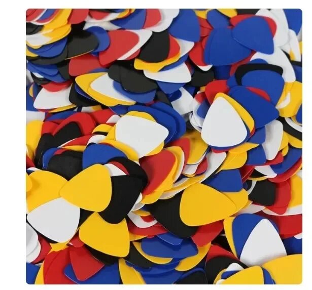 Медиаторы для гитары, ukulele и бас-гитары, набор из АБС-пластика, разные цвета 10 Pcs Mixed B