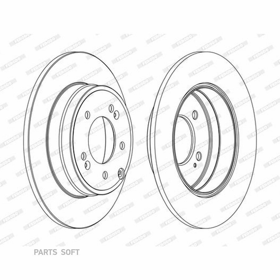 FERODO DDF1787C Торм. диск зад.[284x10] 5 отв.