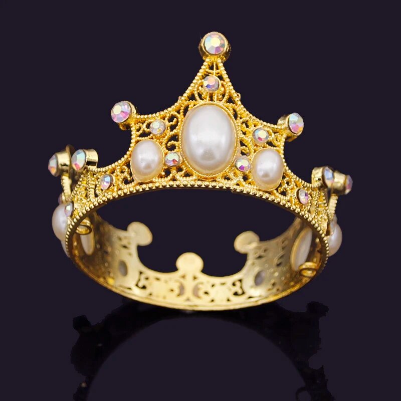 Детская диадема Cenmon золотая/серебряная Gold AB