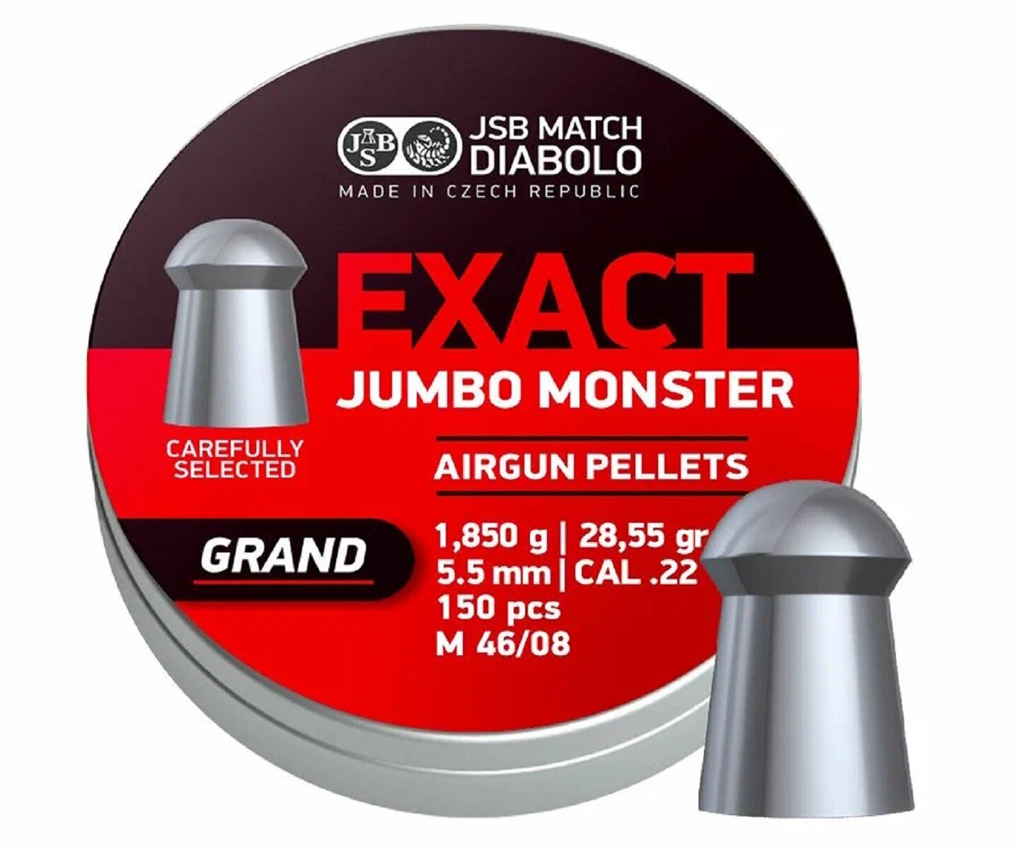 Пули JSB Exact Jumbo Monster Grand Diabolo 5,5 мм, 1,85 г (150 штук)
