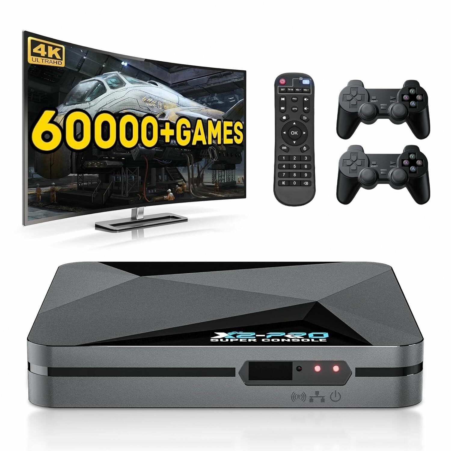 Super Console X2 PRO это домашняя консоль, объединяющая три системы в одну, с возможностью многопользовательского игрового процесса и более 70 000 встроенных игр.