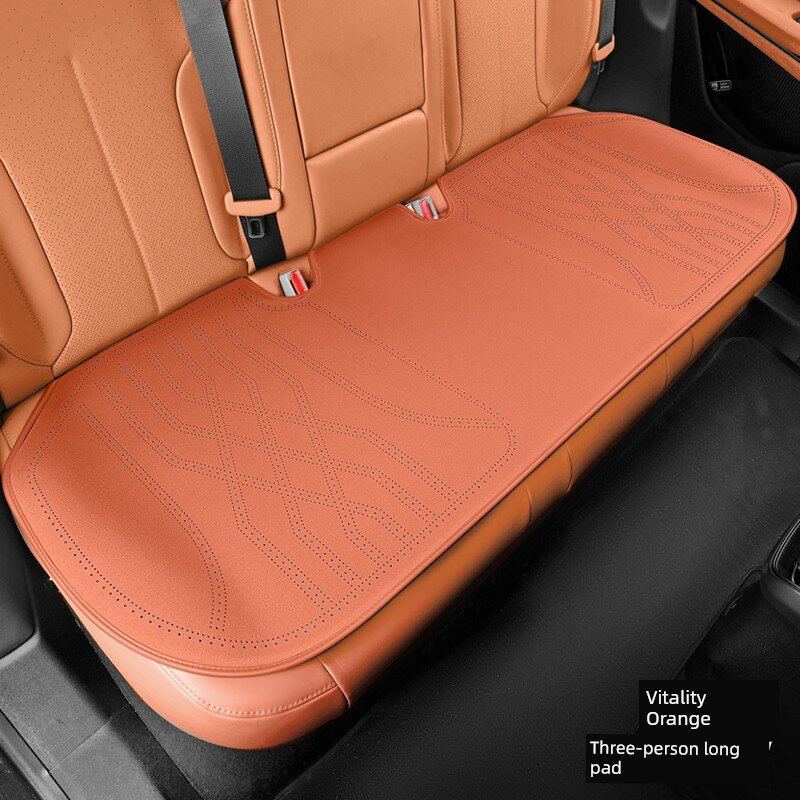 Сиденья для задних сидений BYD Seal 07 EV 3-местные полукруглые дышащие перфорированные оранжевые все сезоны автоткань