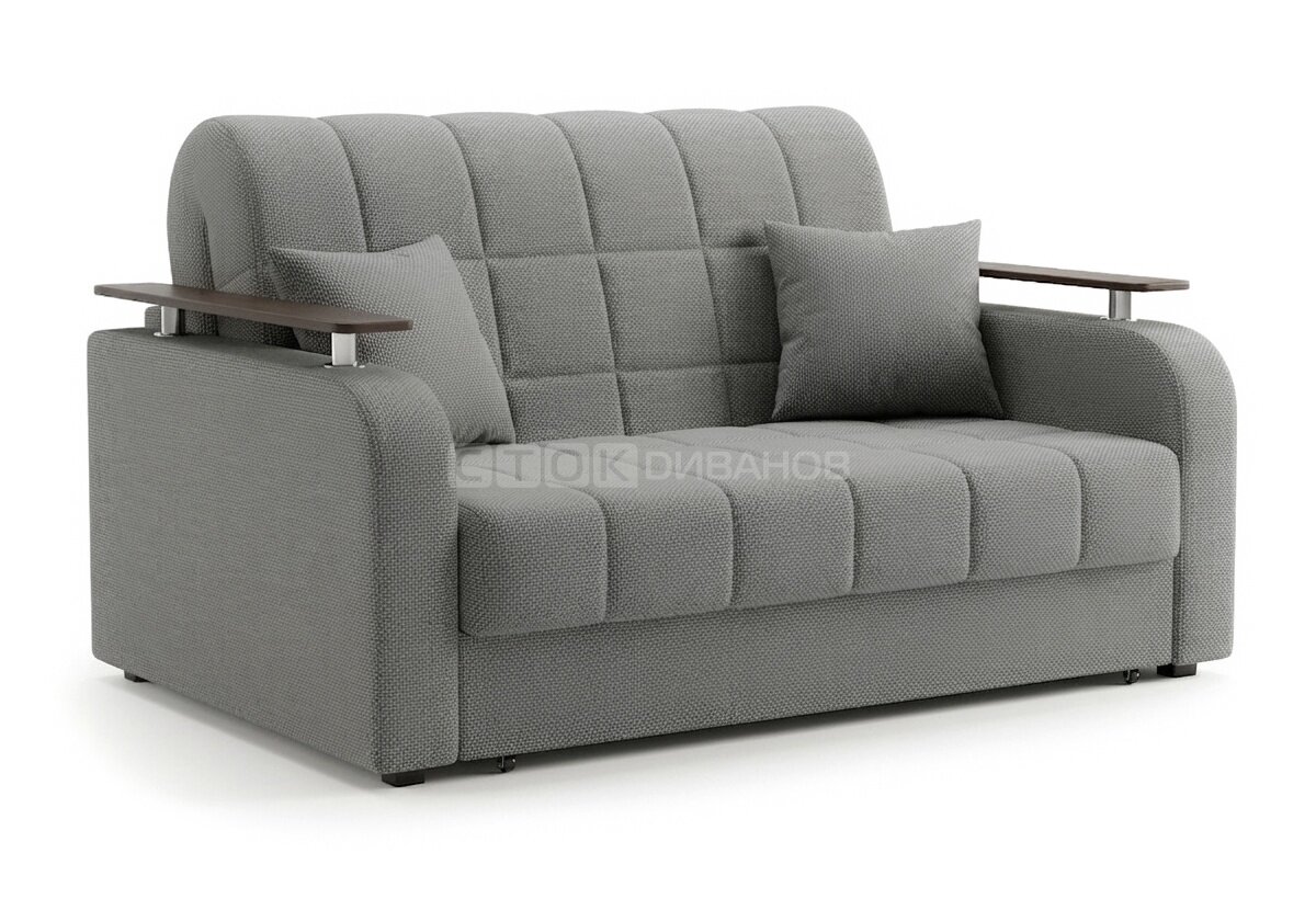 Диван Сток Диванов Техас-2, серая рогожка, 175 см, механизм аккордеон на металлокаркасе