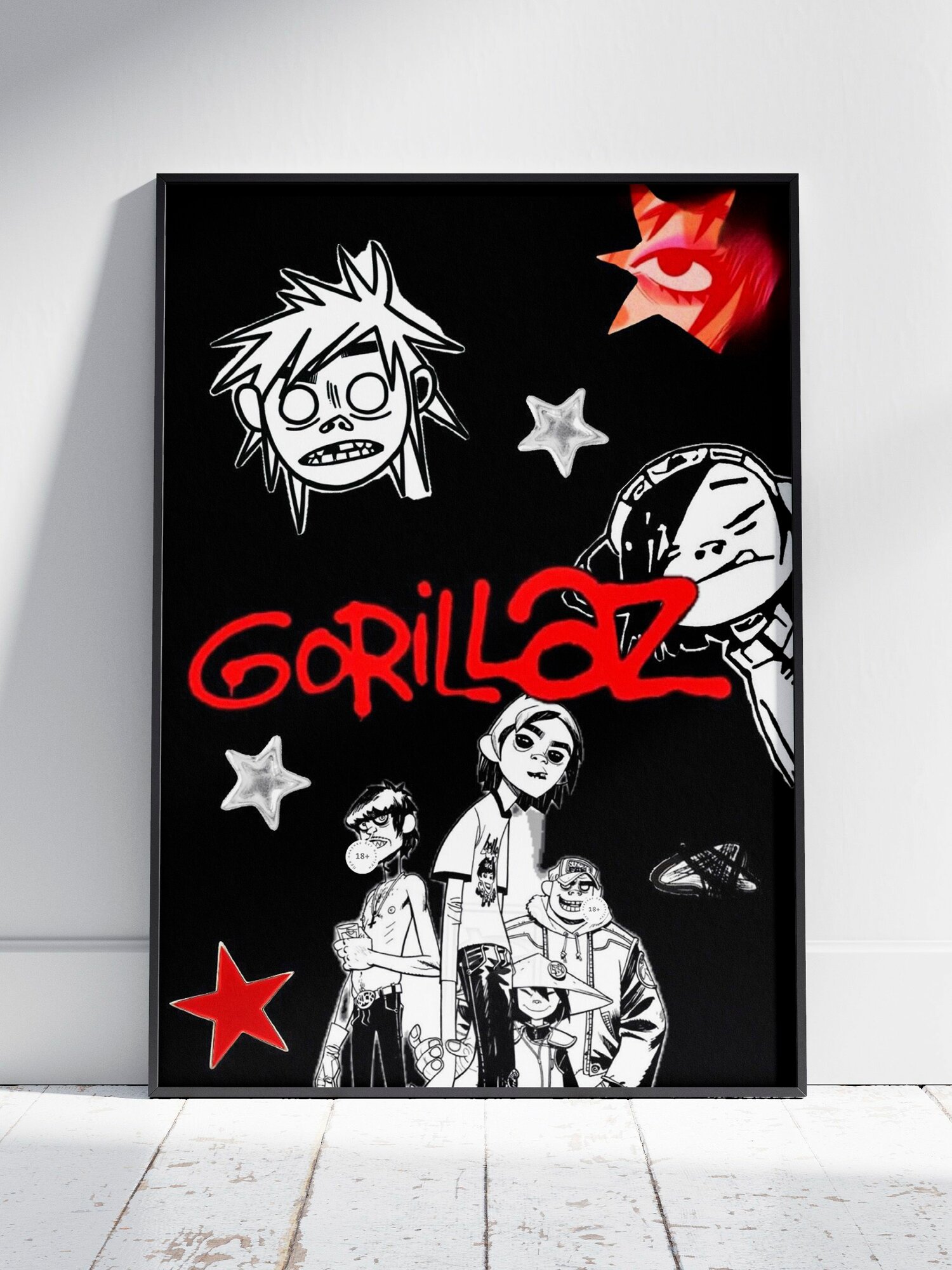 Плакат на стену для интерьера Горилаз (Gorillaz 28) - Постер по музыке и артисту формата A3 (30x42 см)