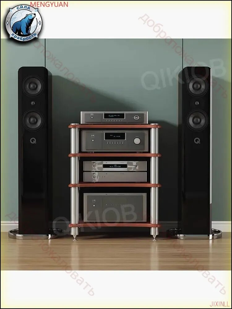 Стойка Для Hi Fi Аппаратуры 1 Этажа, аппаратуры подходит для гостиной, 60x48x10см