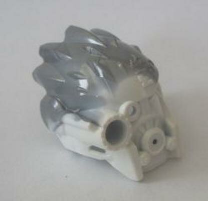 Деталь Lego 24150pb01 Bionicle Mask of Ice (Unity) with Marbled Flat Silver Pattern