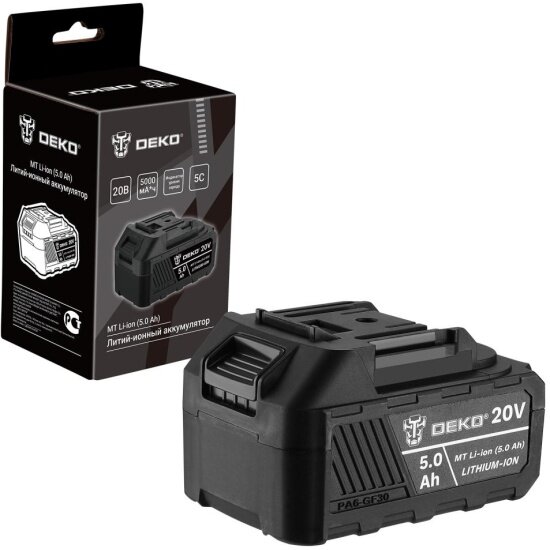 Аккумулятор Deko MT Li-ion, 20В, 5.0А*ч, разъём UNV (084-1063)