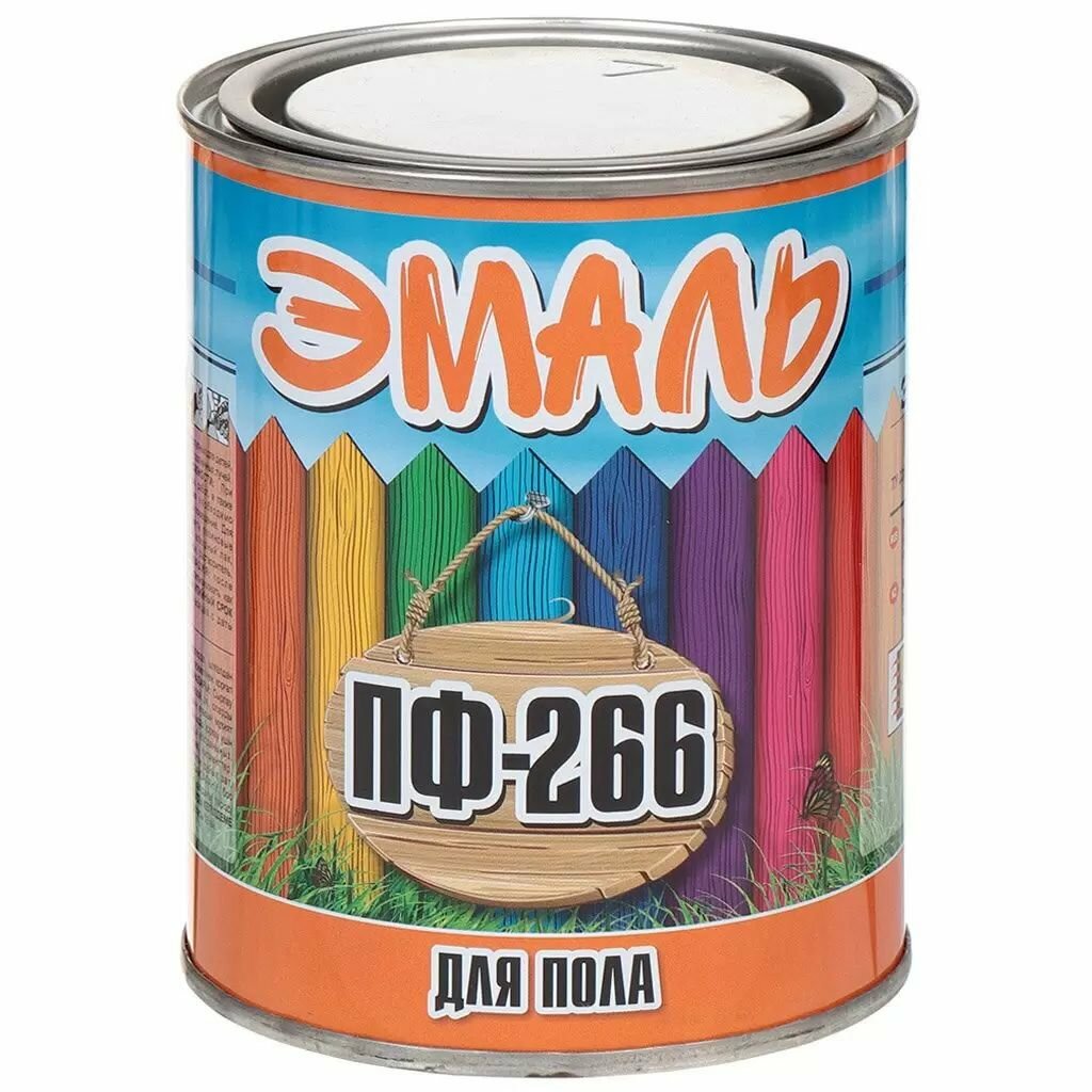 Эмаль для пола Zabor ПФ-266 алкидная золотисто-коричневая 0.8 кг — износостойкое покрытие для дерева и бетона