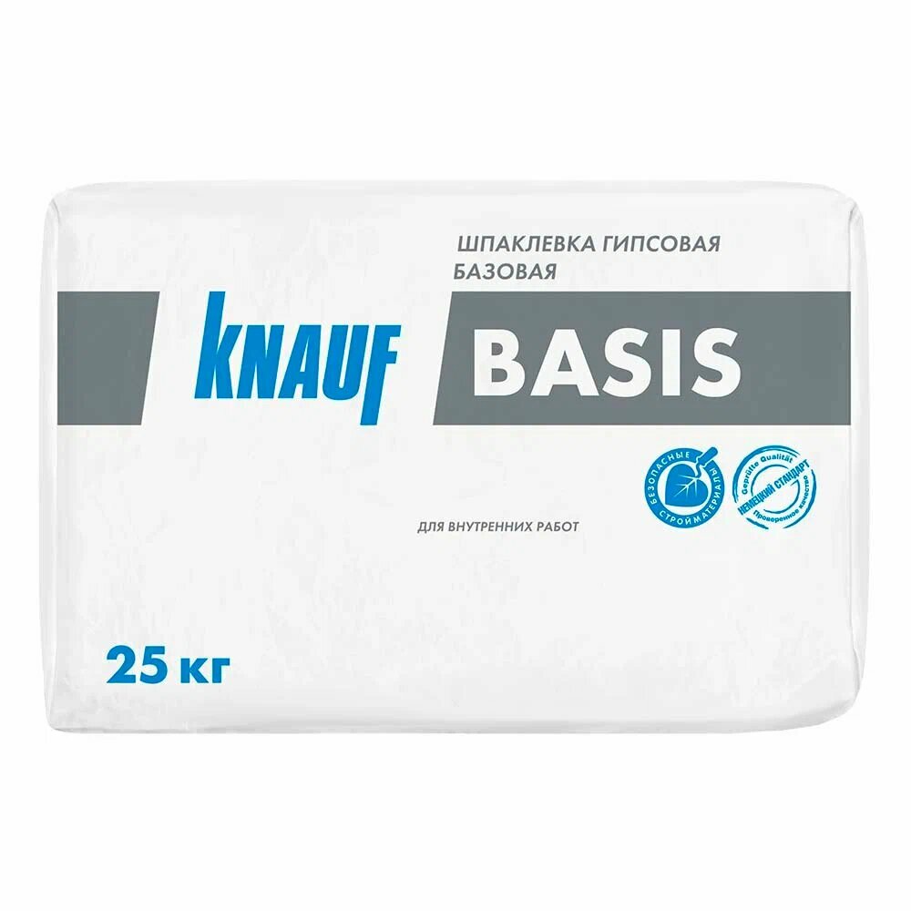 Шпаклевка Knauf "Базис", гипсовая, базовая, для сухих помещений, 25кг