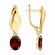Серьги The Jeweller, серебро, 925 проба, золочение, гранат, длина 2.4 см, , крас...