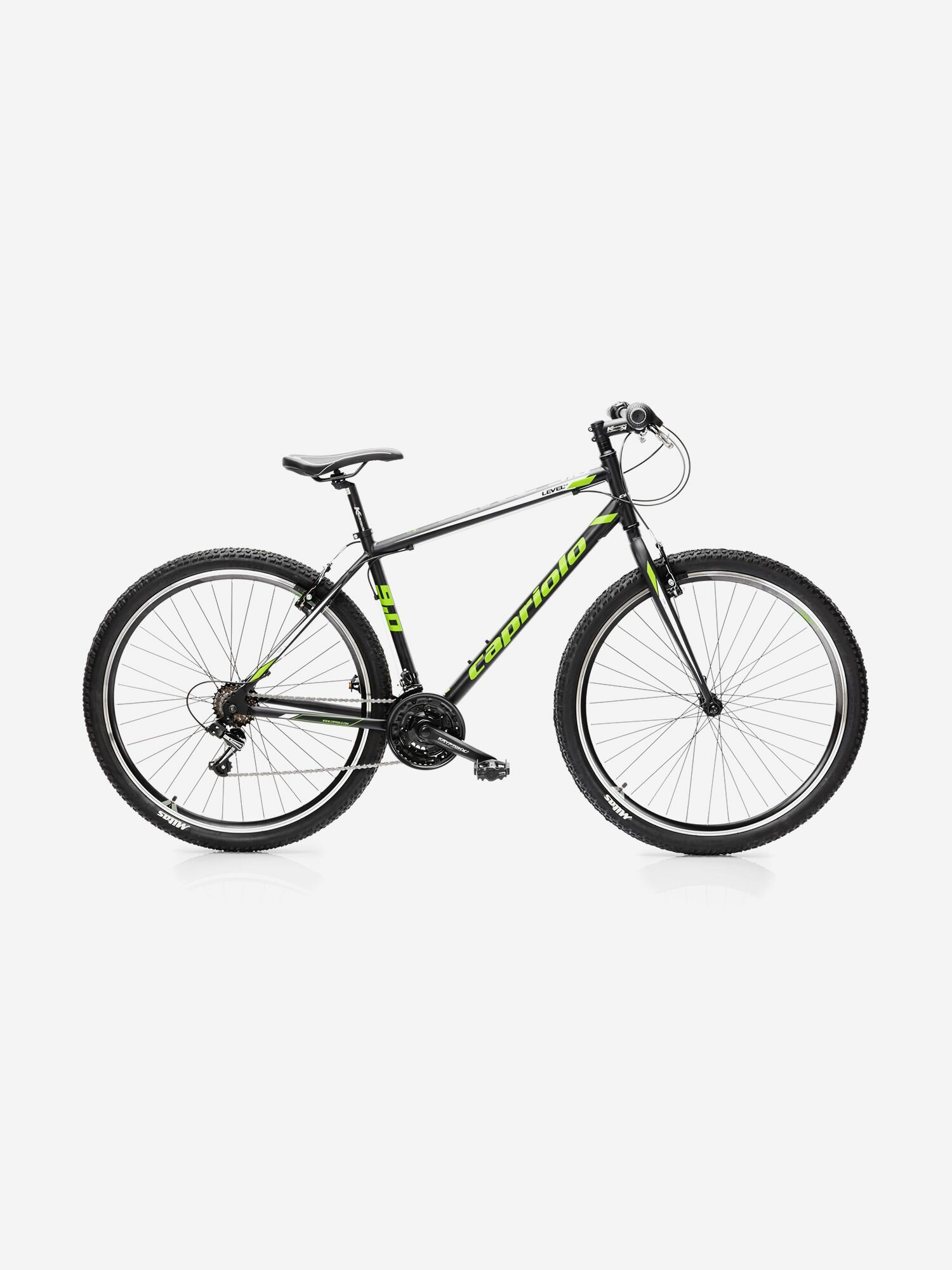 Велосипед CAPRIOLO MTB LEVEL 9.0 (3 X 6), рама алюминий 19', колёса 29' (чёрный - зелёный)