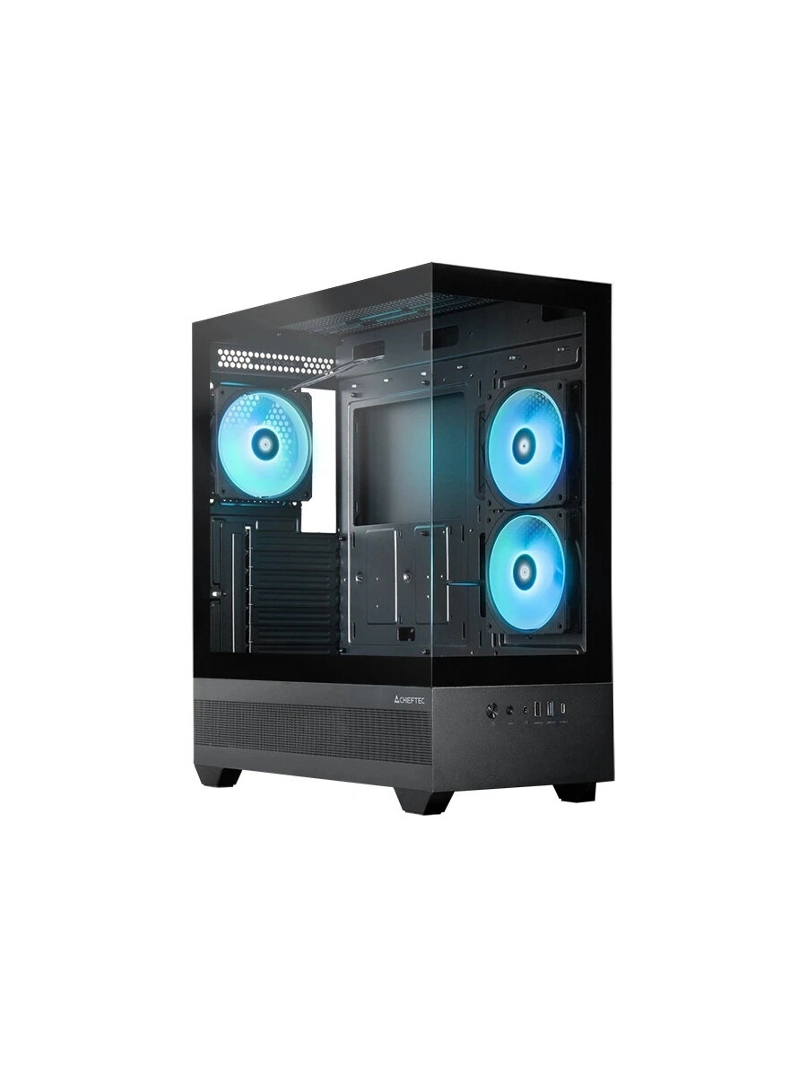Корпус Chieftec Vista черный без БП ATX 6x120mm 2x140mm 1xUSB2.0 1xUSB3.0 audio bott PSU