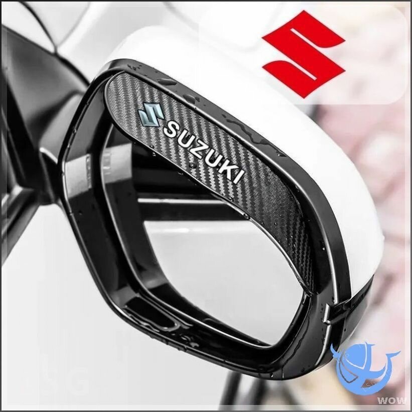 Козырьки на зеркала заднего вида Suzuki, комплект 2 шт — защита от дождя и солнца, универсальные, быстрый монтаж