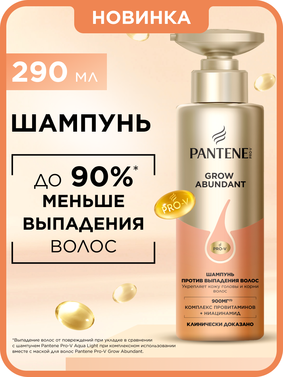 Шампунь Pantene для Роста и от Выпадения Волос 290 мл