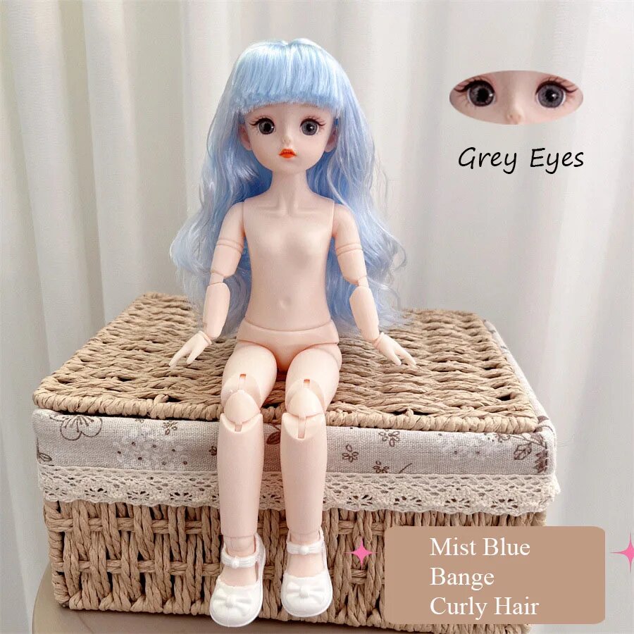 BJD кукла Haploid 30 см, Mist Blue, Grey E