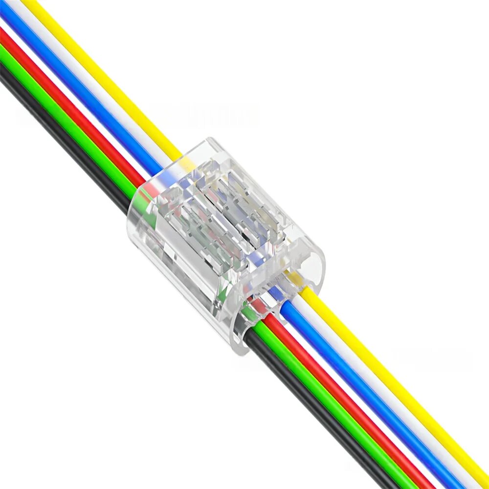 Соединитель проводов HONWIN 6P 22-20AWG, прозрачный