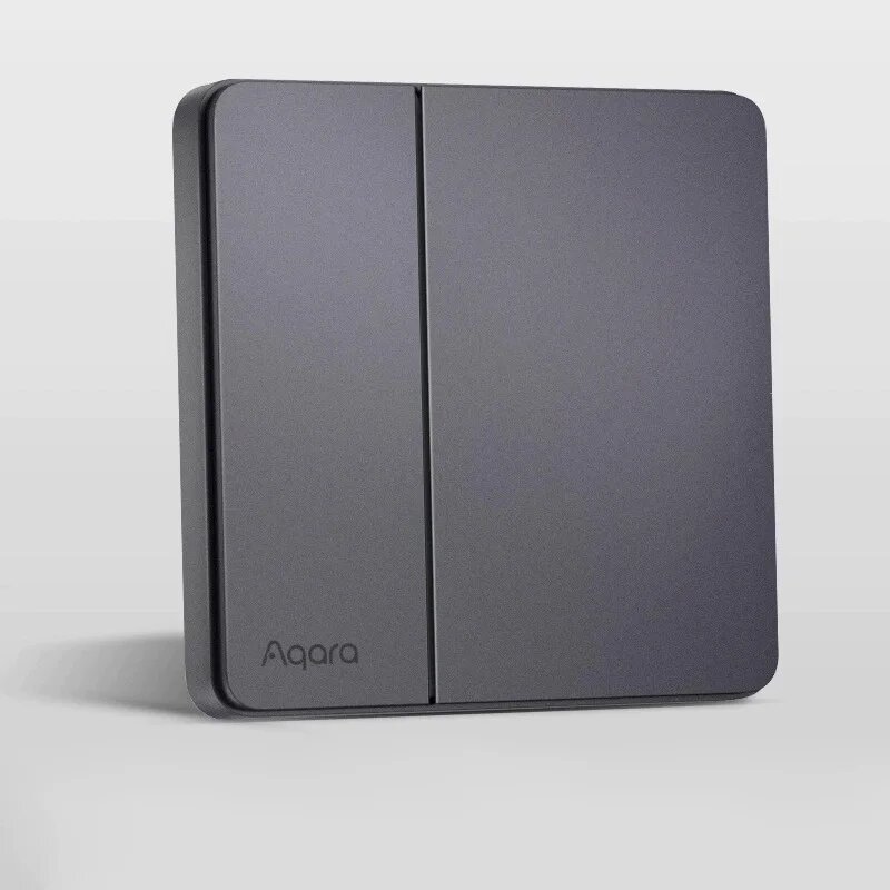 Умный выключатель на стене Aqara Smart Wall Switch Z1 Zigbee 3.0 с нулевым проводом и нейтральной линией 1/2/3/4 клавиши. Бесконтактный умный выключатель для Apple Homekit — 1 клавиша серого цвета